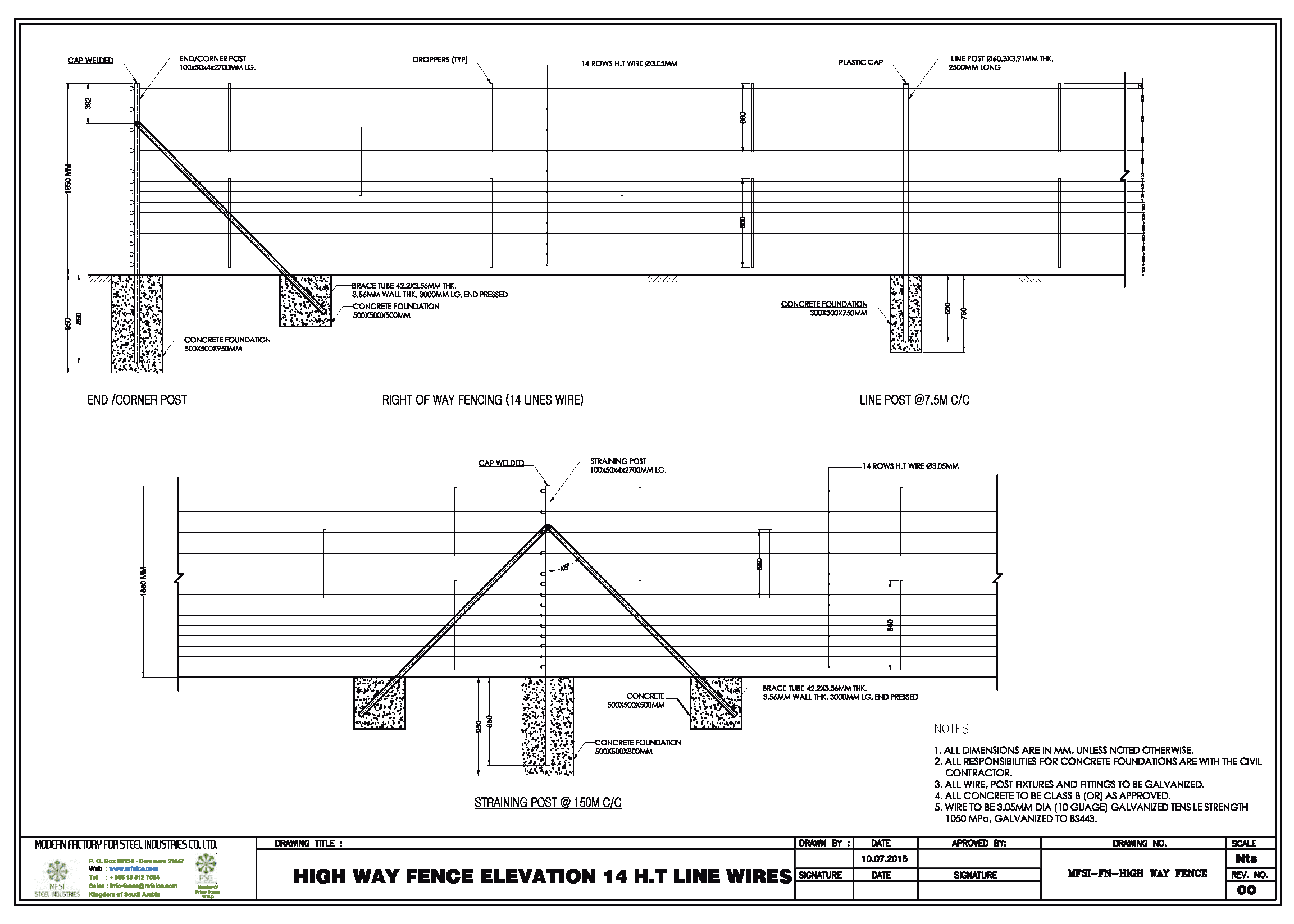 HIGHWAY FENCE SYSTEMS - Modern Factory for Steel Industries Co. Ltd.